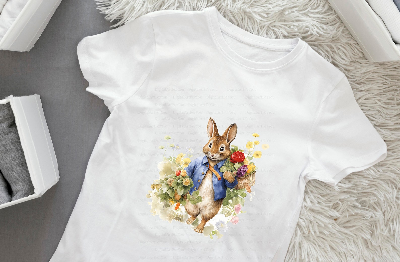 Beatrix Potter Style PNG & SVG Clipart Baby Shower Birthday Nursery ...