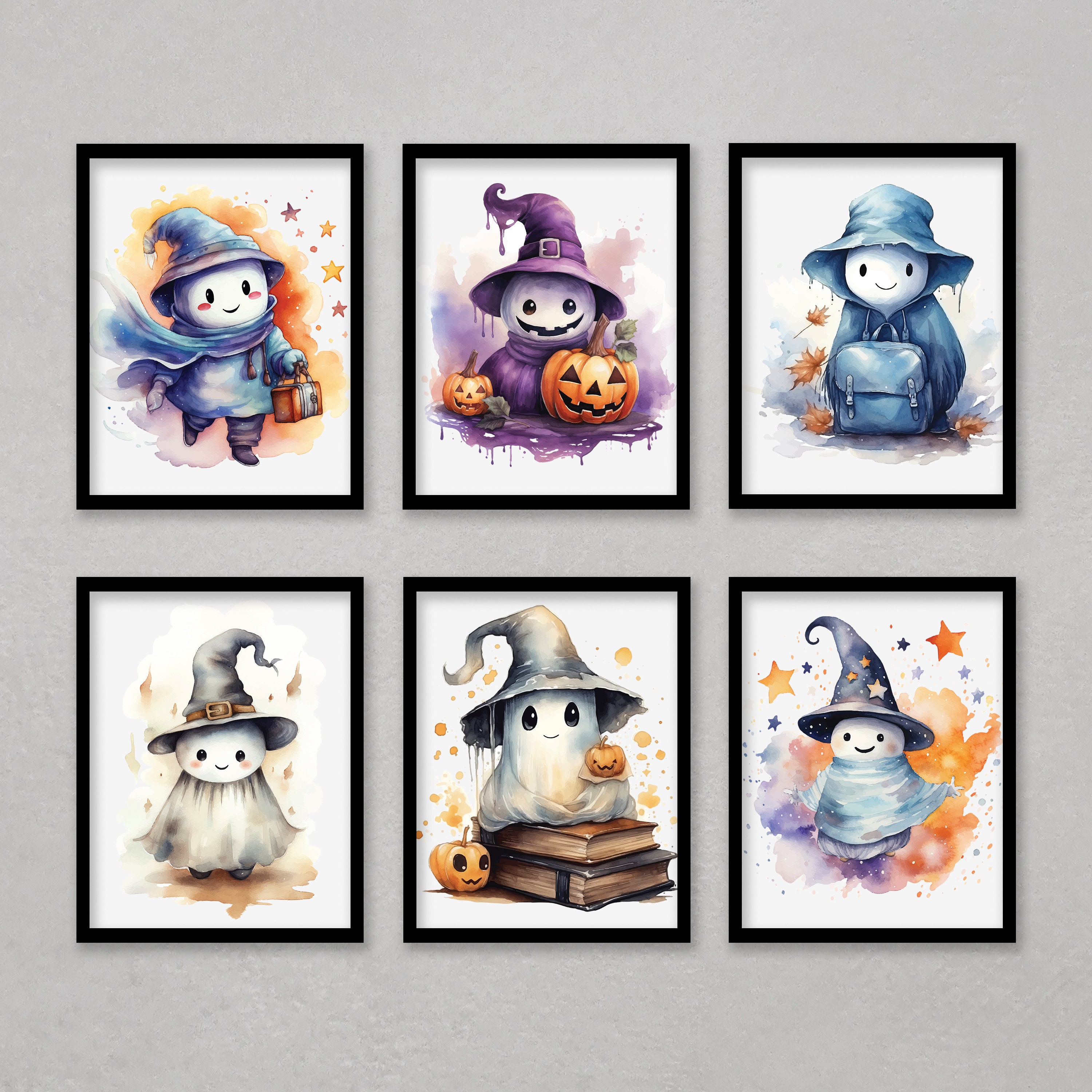 Cute Ghost 25pc Watercolor PNG | Halloween PNG | Ghost Clipart | Spooky ...