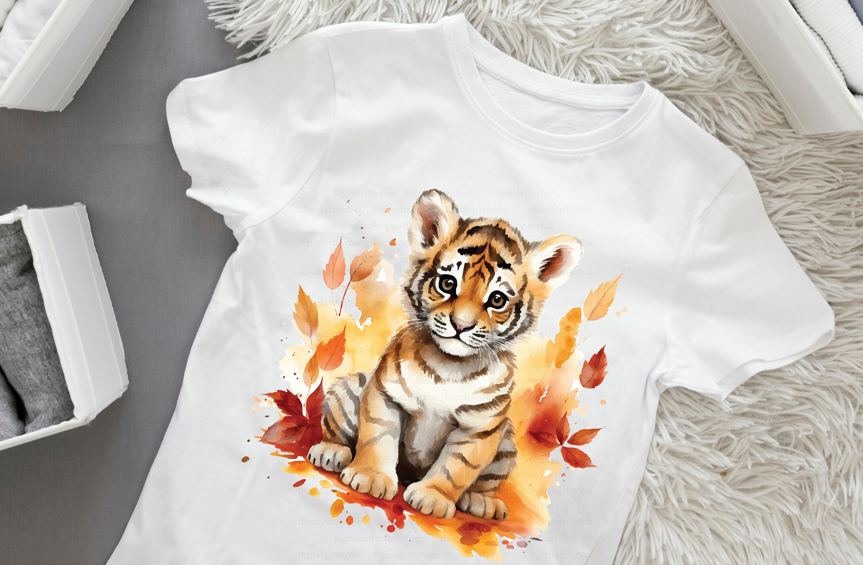 Fall Baby Animals in Leaves 32pc PNG & SVG Baby Animals - Etsy