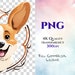 Corgi Cute Puppy Dog Clipart Digital Illustration, Printable PNG ...