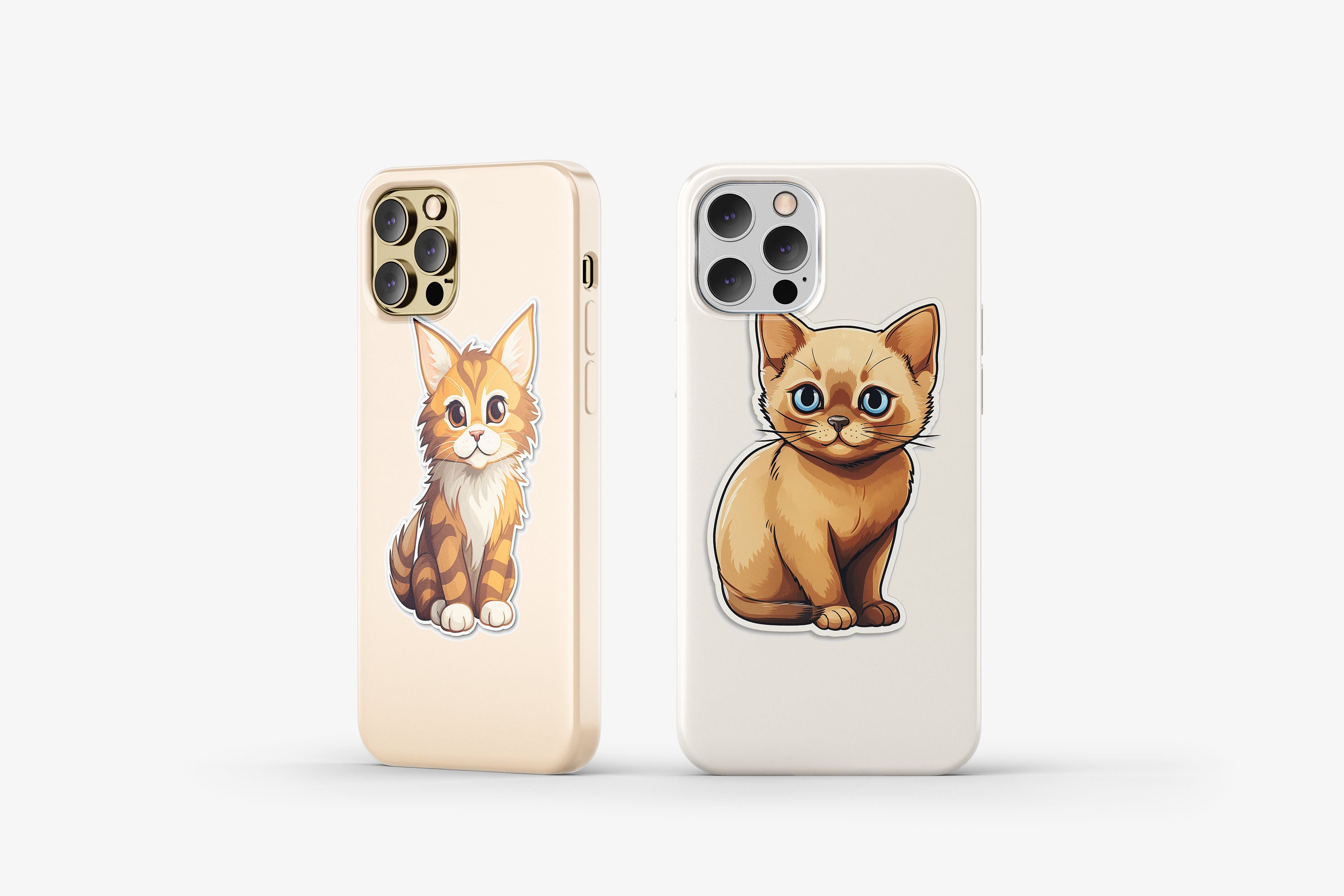 Cute Cat Clipart 25pc PNG & SVG Cats Breeds card Making - Etsy