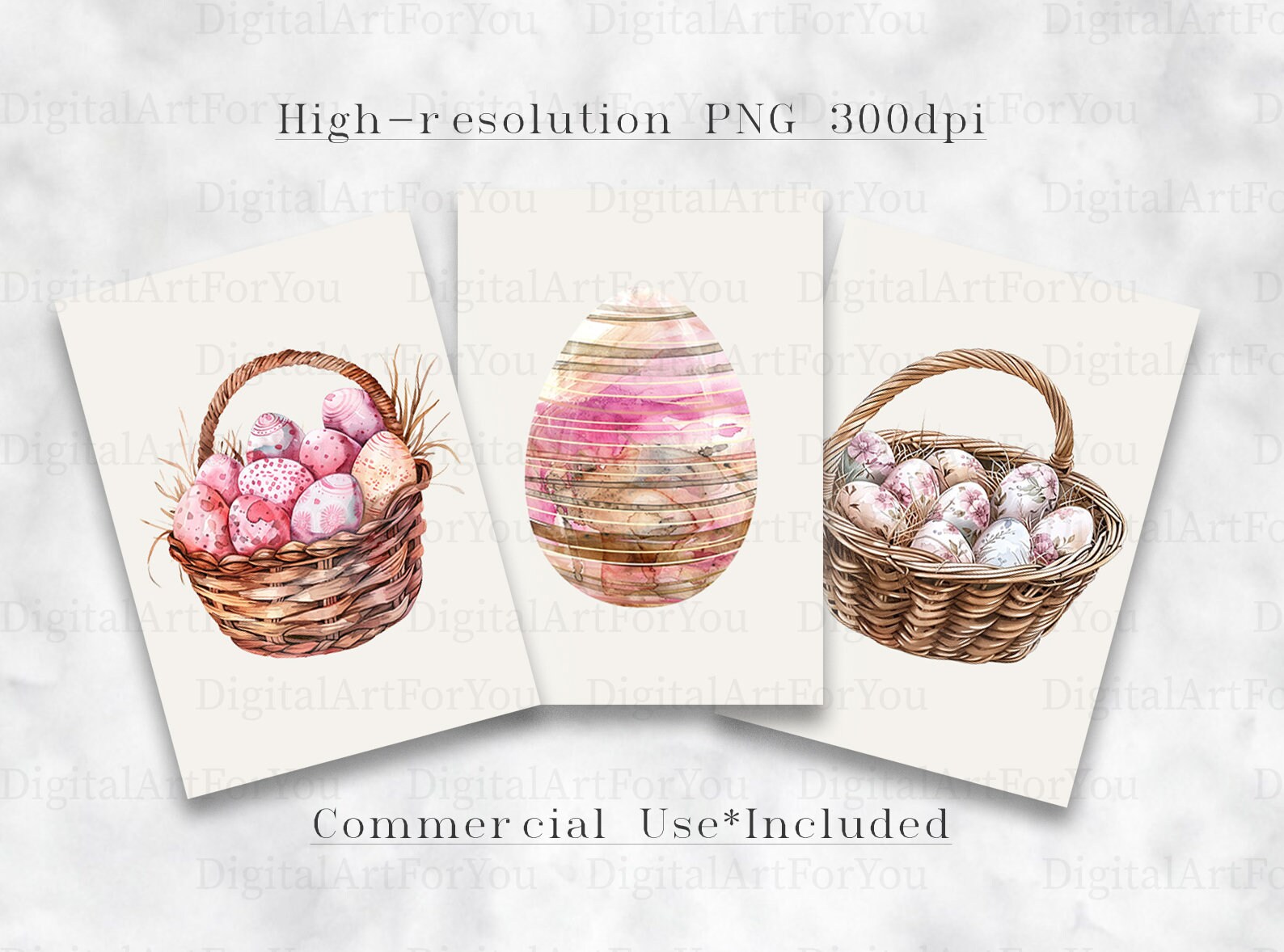 Pink Easter Eggs Clipart 25pc PNG & SVG Pastel Easter Clipart ...