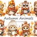 Fall Baby Animals in Leaves 25pc PNG & SVG Baby Animals Clipart ...