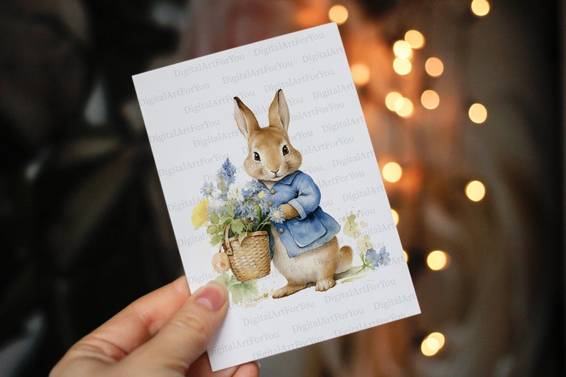 Beatrix Potter Style PNG & SVG Clipart Baby Shower Birthday Nursery ...