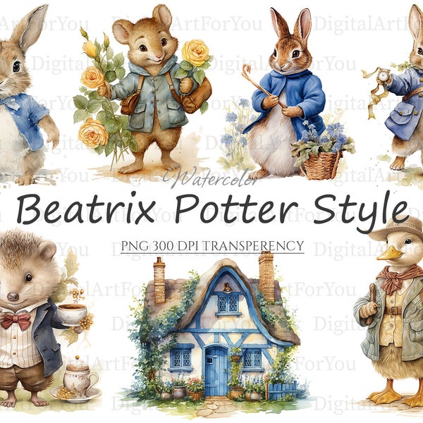 Peter Rabbit Clipart - Etsy