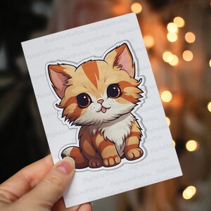 Cute Cat Clipart 25pc PNG & SVG | Cats Breeds |card Making | Printable ...