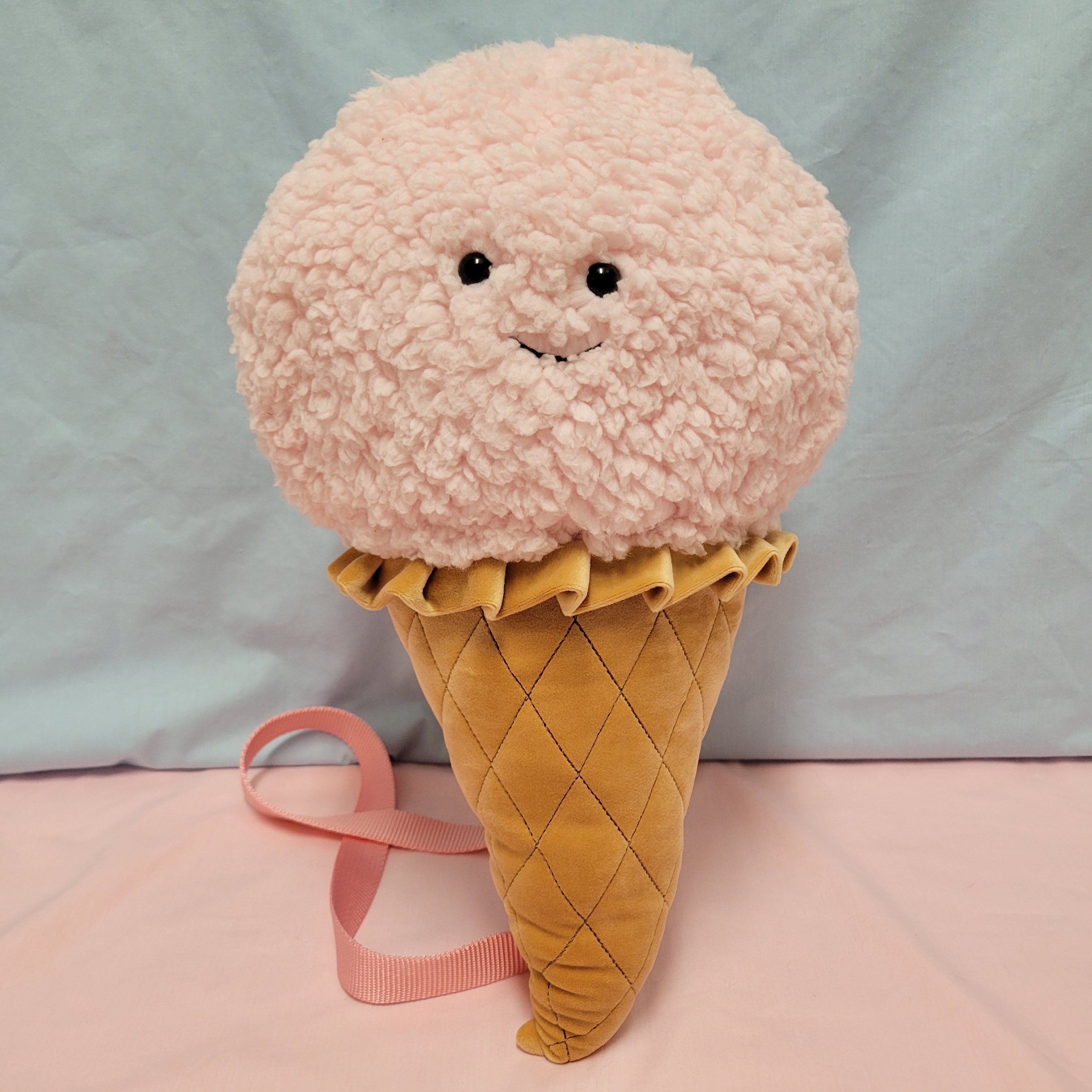 Pink Ice Cream Cone Plush Pack Backpack - Etsy