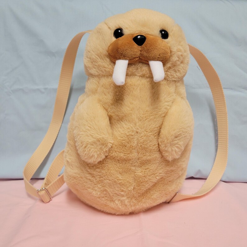 Tan Walrus Plush Pack Backpack - Etsy