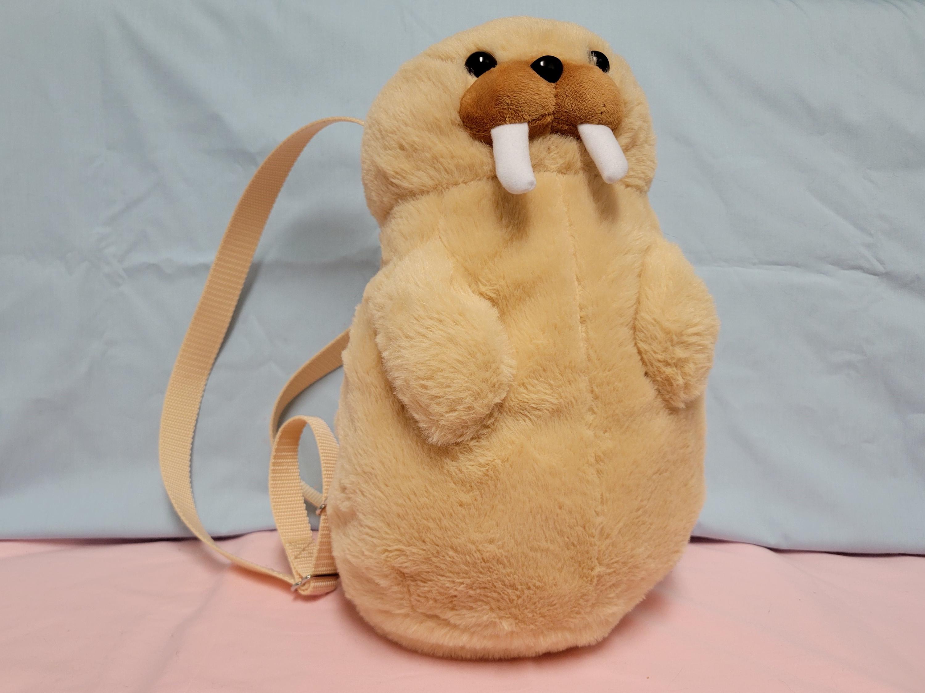 Tan Walrus Plush Pack Backpack - Etsy