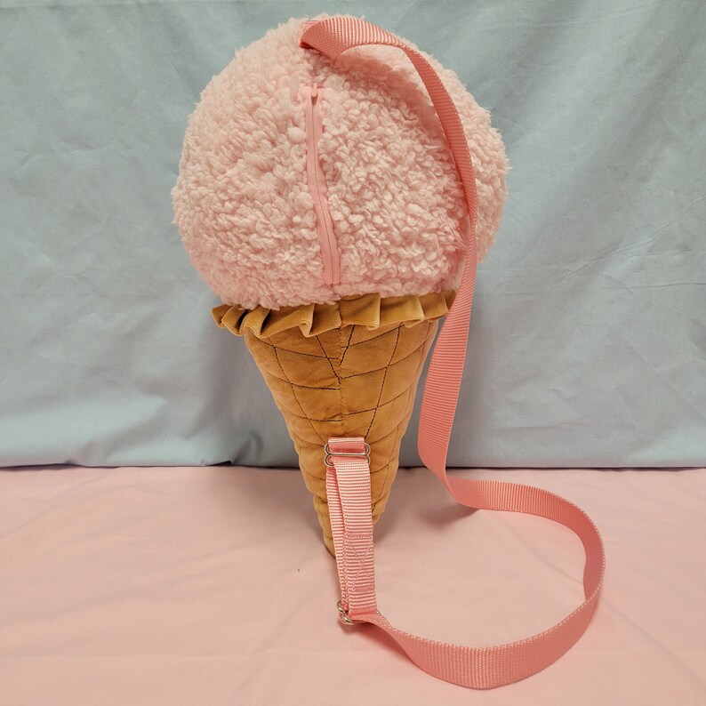 Pink Ice Cream Cone Plush Pack Backpack - Etsy