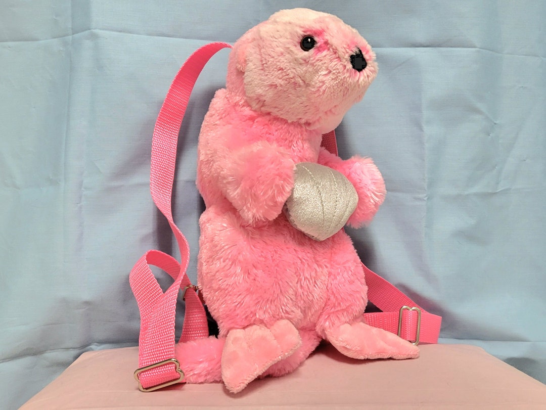 Pink Otter Plush Pack Backpack - Etsy