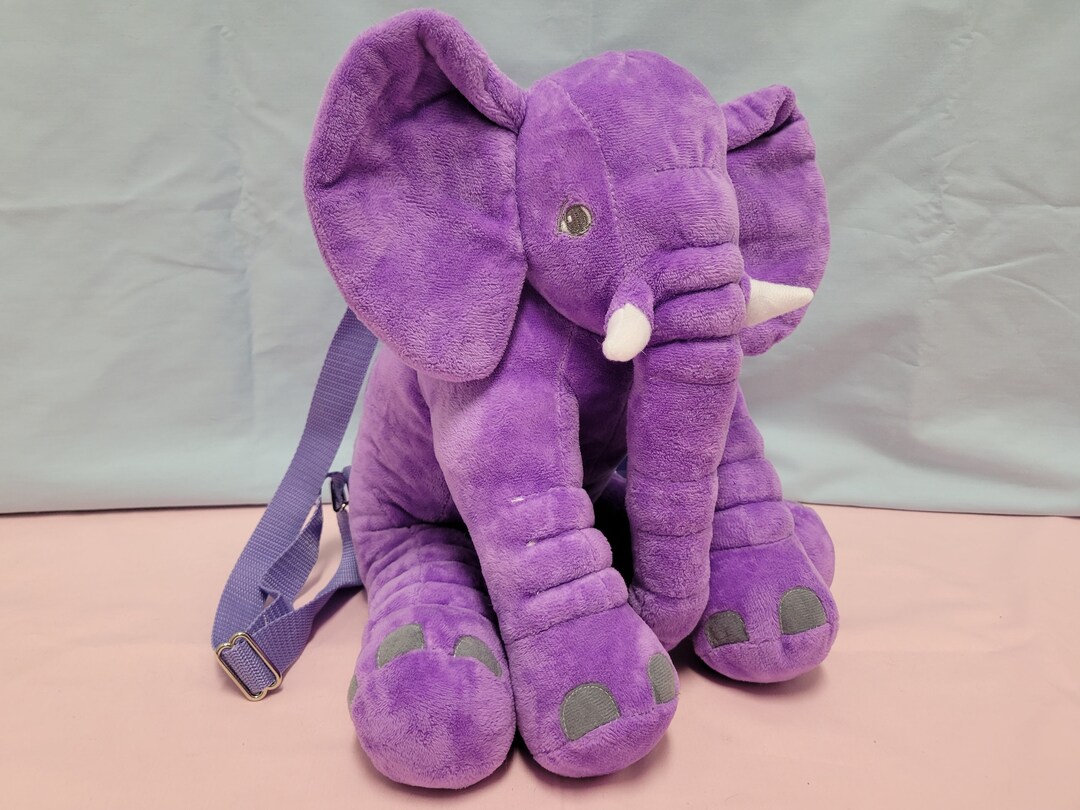 Purple Elephant Plush Pack Backpack - Etsy