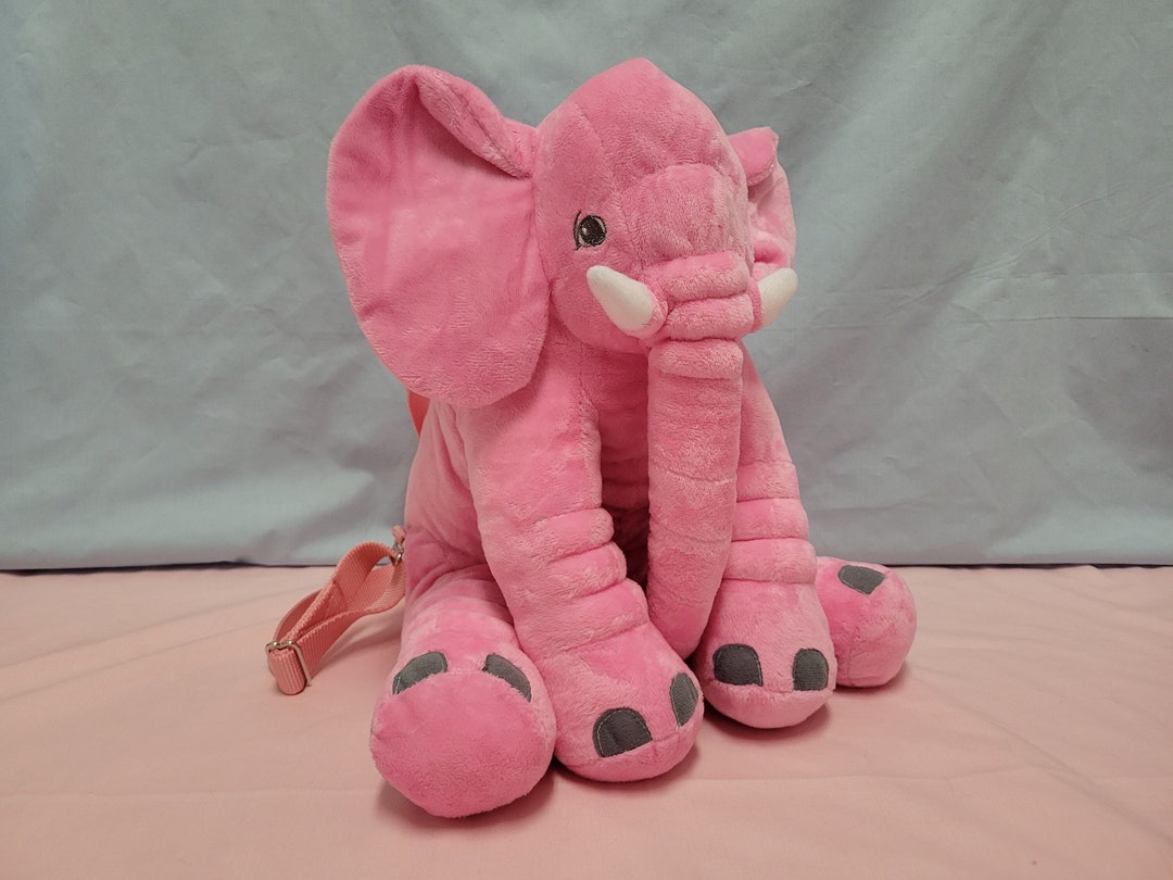 Light Pink Elephant Plush Pack Backpack - Etsy