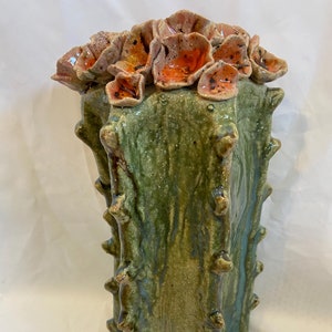 Ceramic Blooming Cactus Sculpture for Yard or Home Decor - Etsy