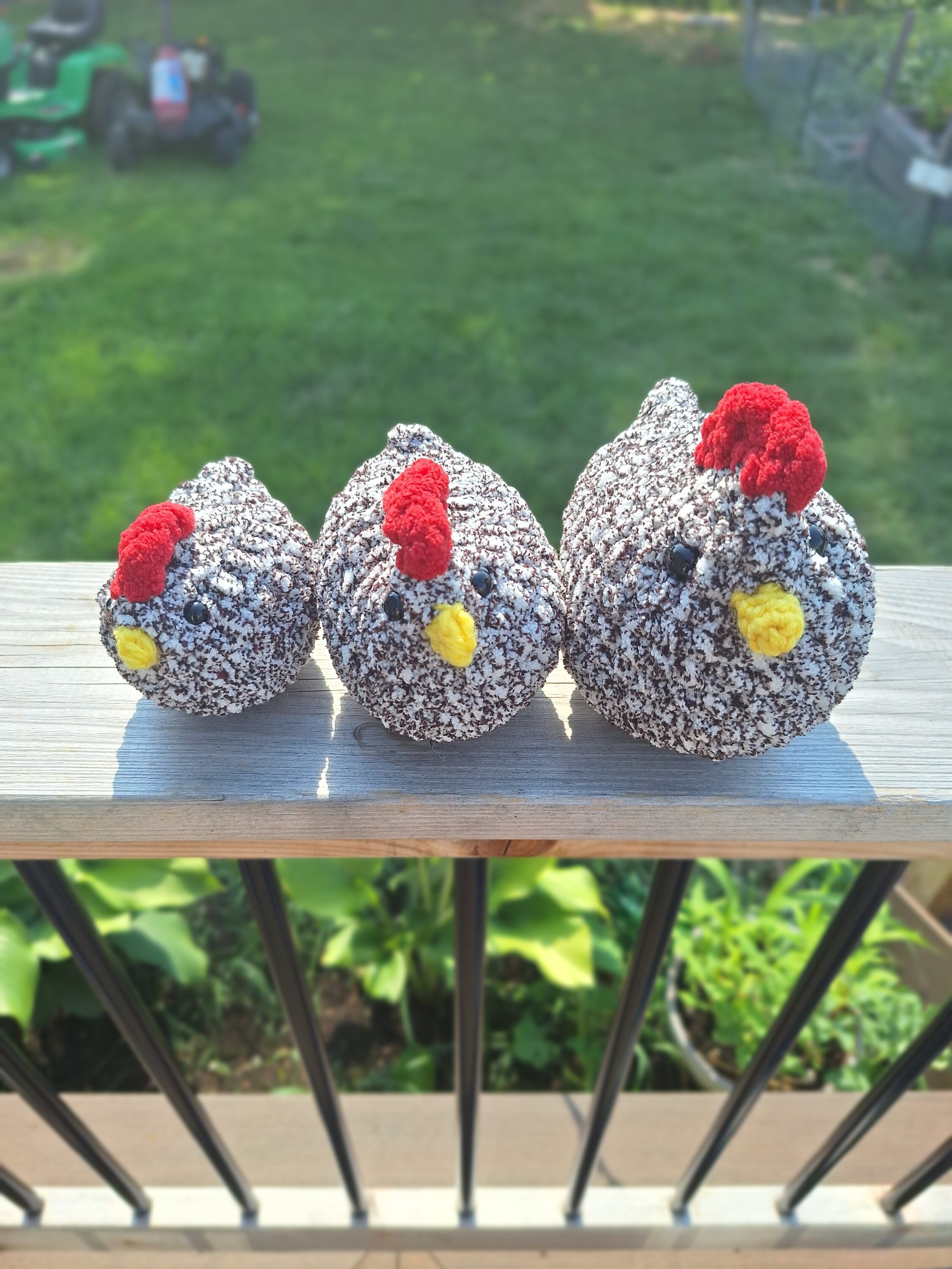 Crochet Plush Chicken, Red, White, and Speckled - Etsy