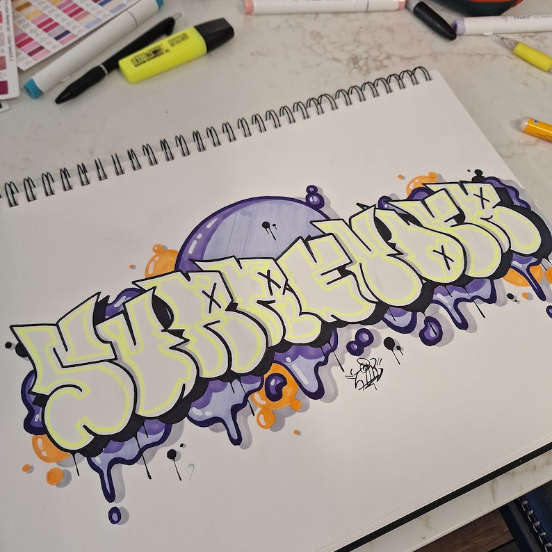 Graffiti, Art, Custom, Handmade, Beautiful, Colorful, Decortations - Etsy