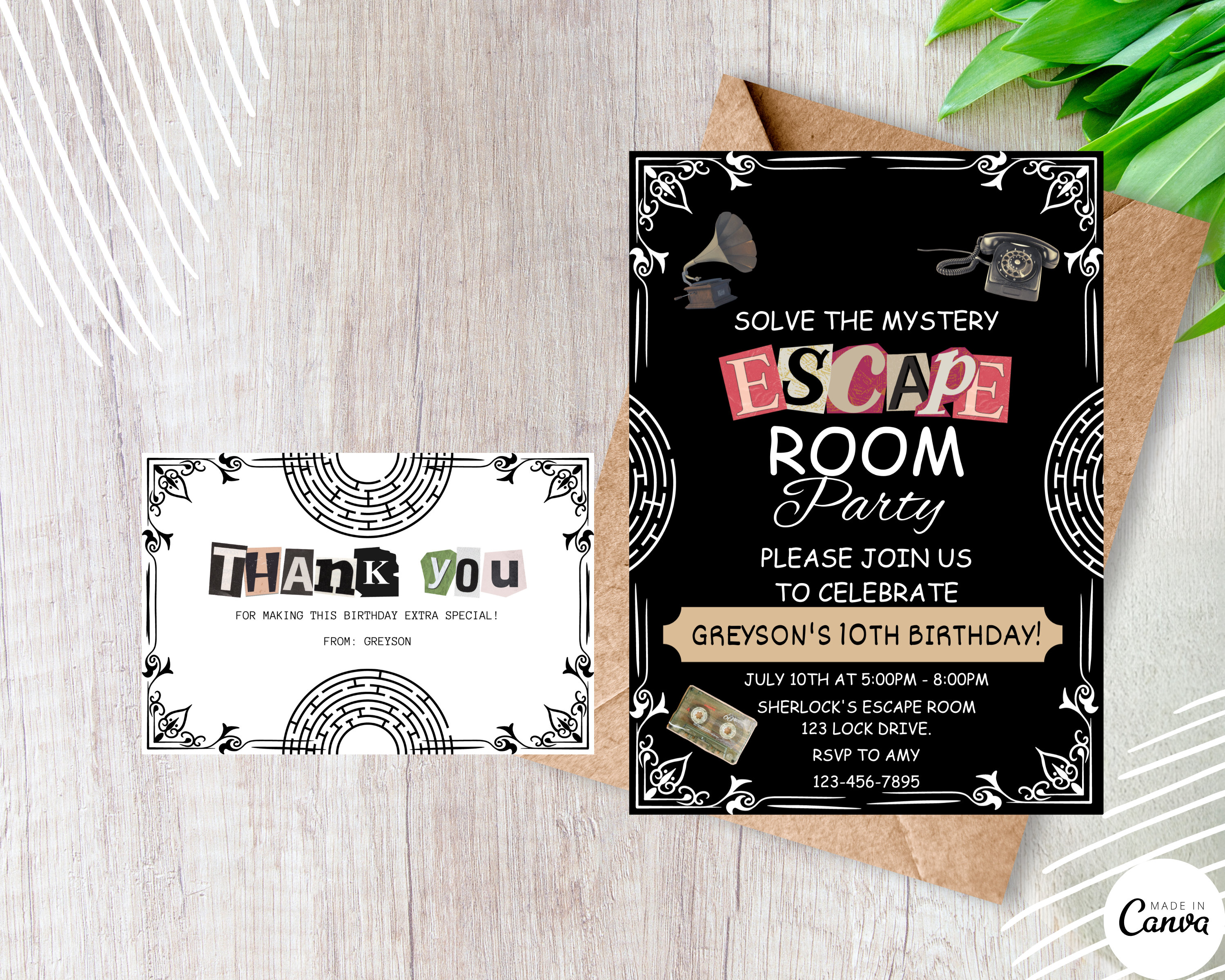 Escape Room Invite Escape Room Party Escape Room Invitation Kids Party ...
