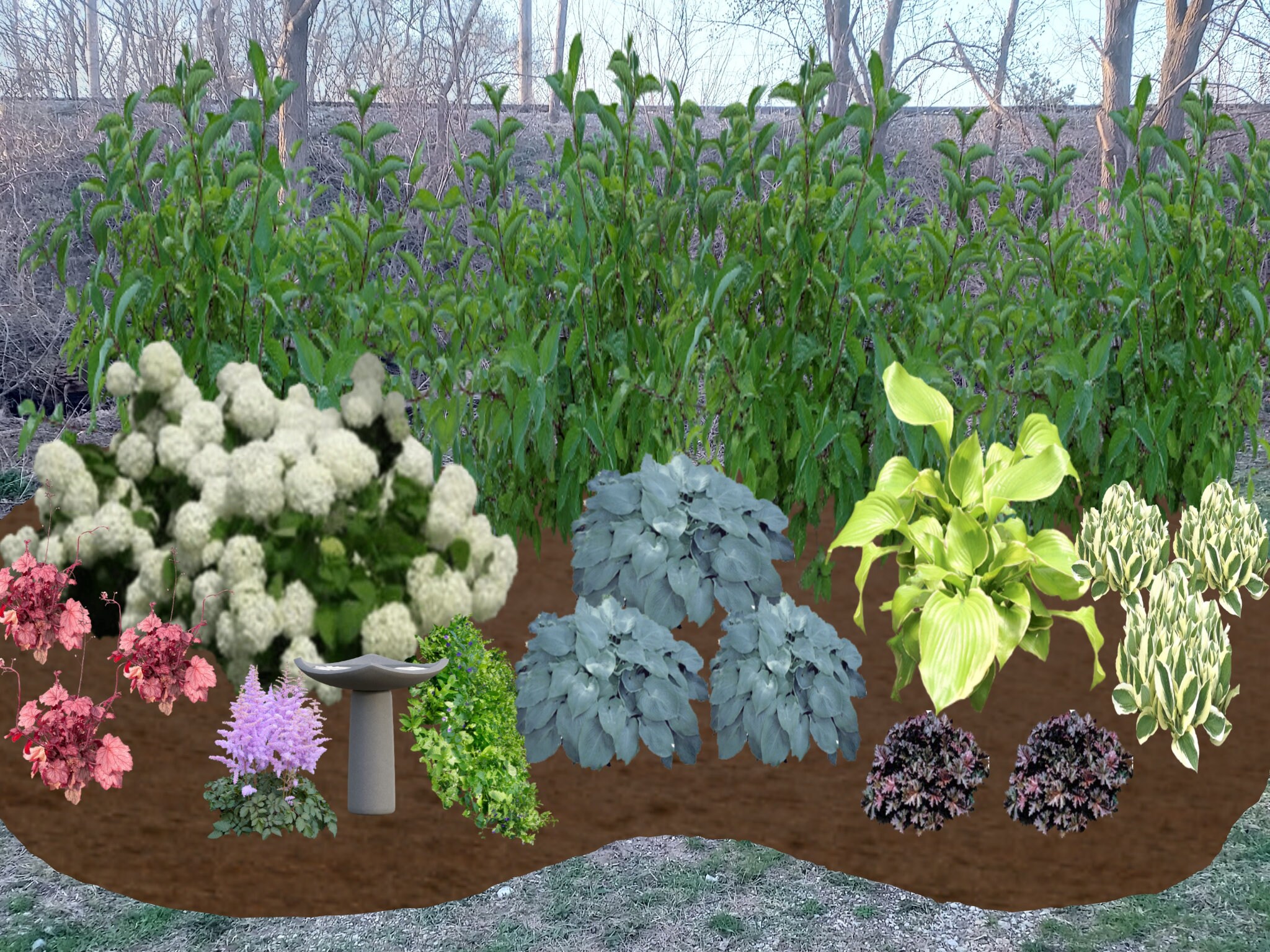 Hand Drawn, to Scale Landscape Design With 2D Rendering, Digital Print ...