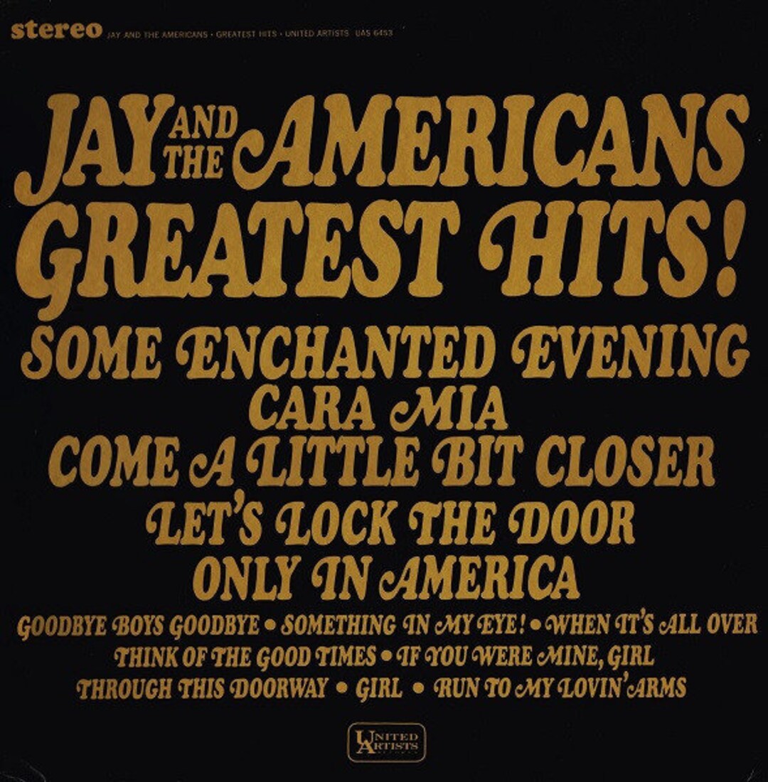 Jay and the Americans Greatest Hits Near Mint Vinyl LP Record Album ...