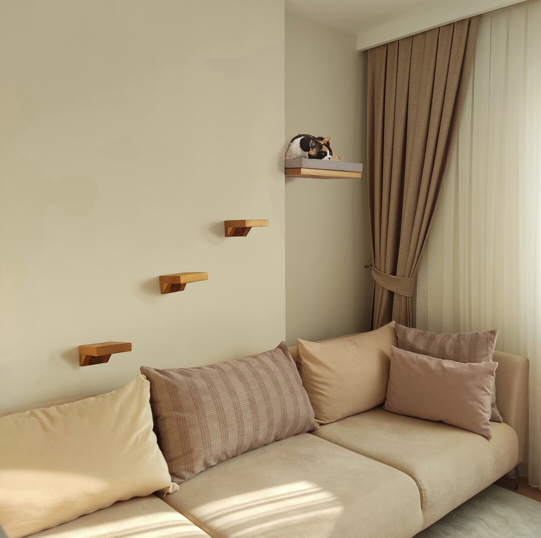 Handmade Wood Wall Shelves, Soft Cat Furniture & Beds Including ...