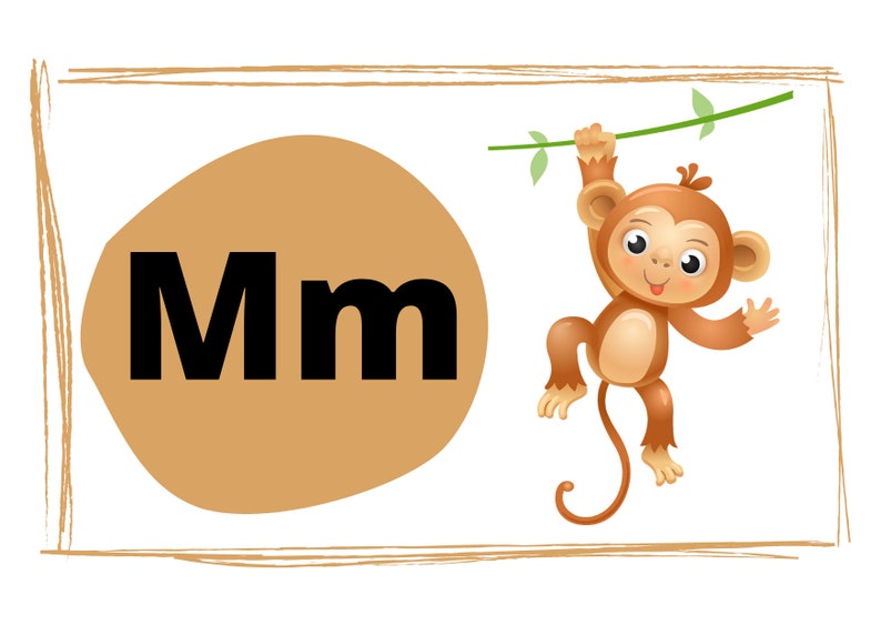 English Alphabet Flashcards landscape - Etsy