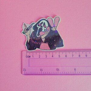 Ghostface Scream Cute Pink Sticker - Etsy