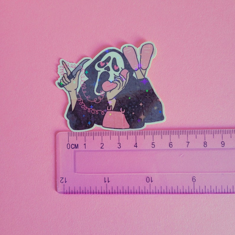 Ghostface Scream Cute Pink Sticker - Etsy