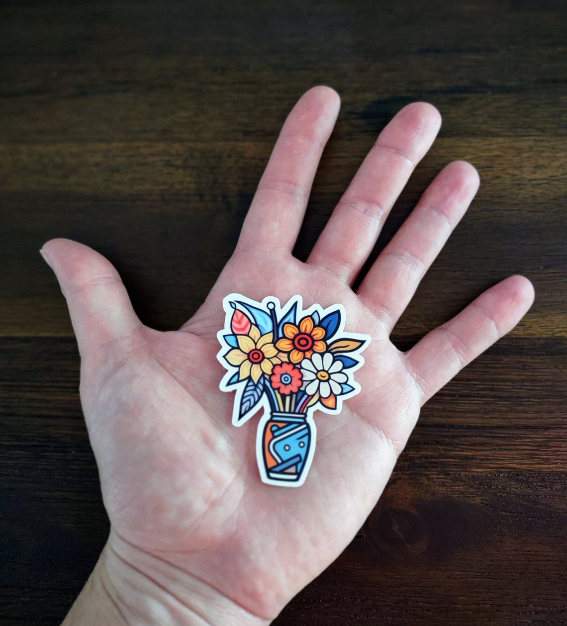 10 Pack Flower Stickers With Unique Vase Aesthetic Laptop, Phone ...