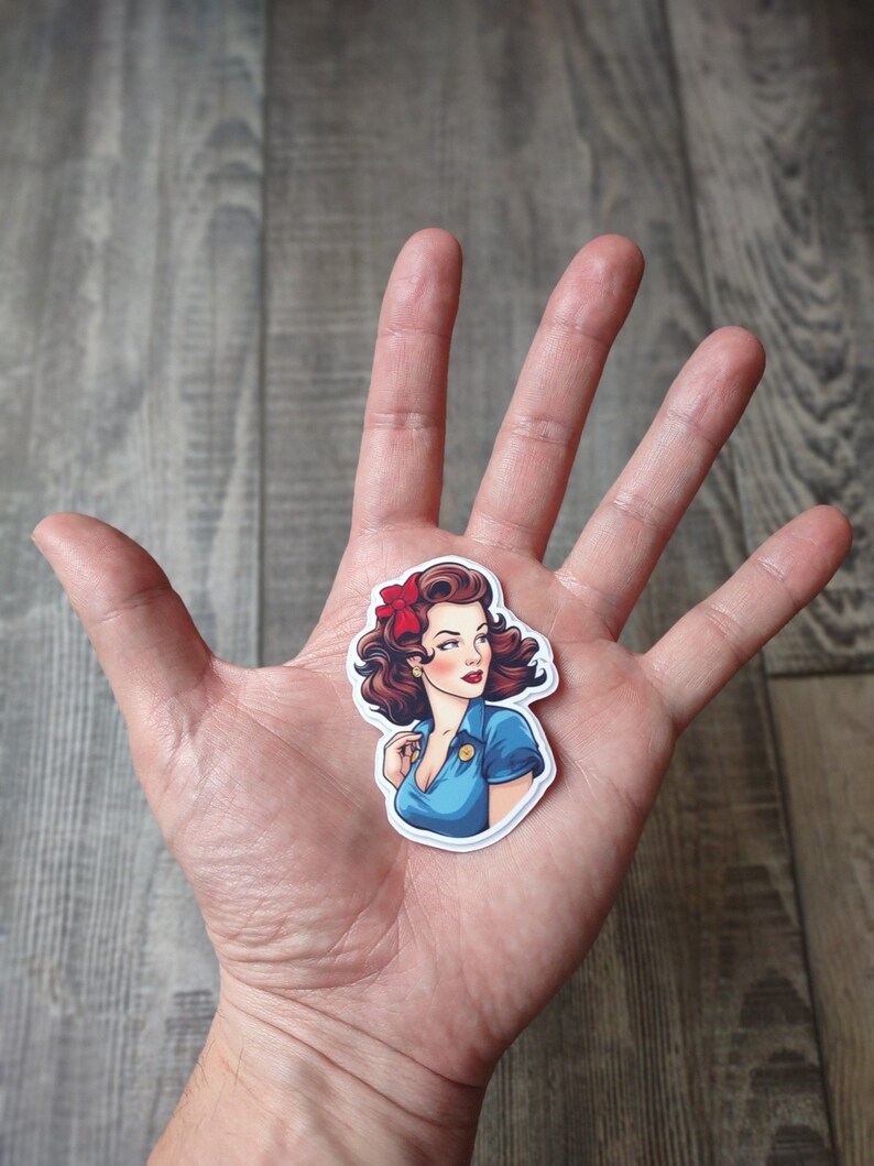 5 Pack Pin-up Girl Stickers | Vintage Retro Pin-up Girls | Laptop ...