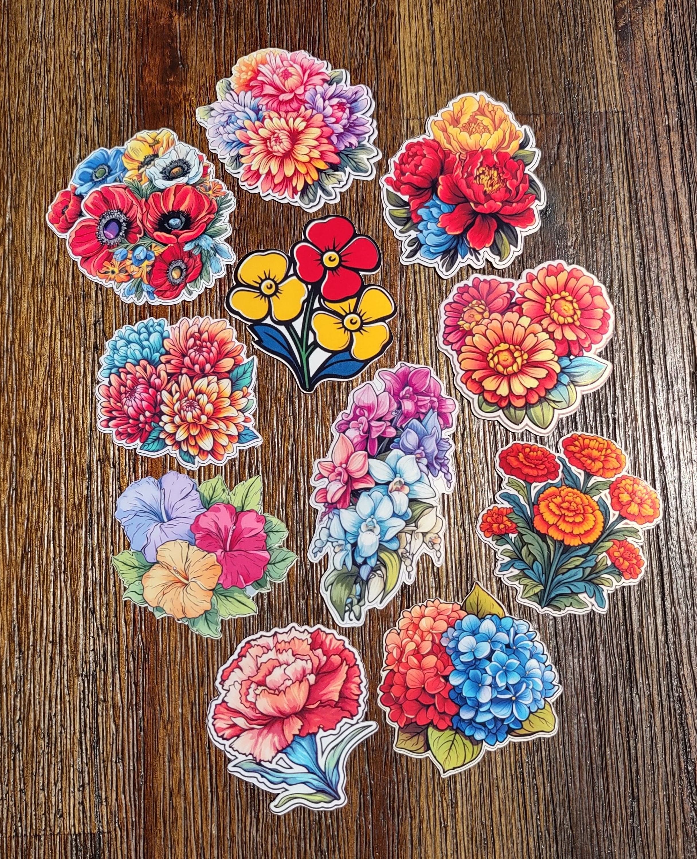 11 Pack Flower Stickers Aesthetic Laptop Phone Planner - Etsy