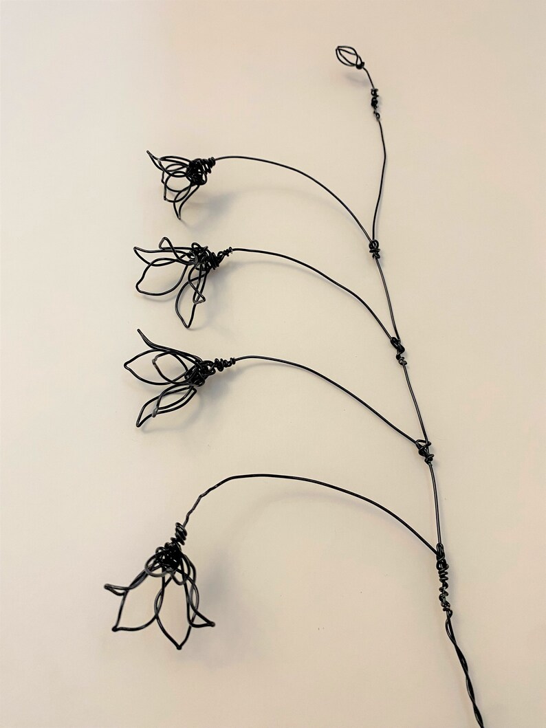 Bell Flower Wire Flowers Bouquet From Three Flowers/ Wire - Etsy