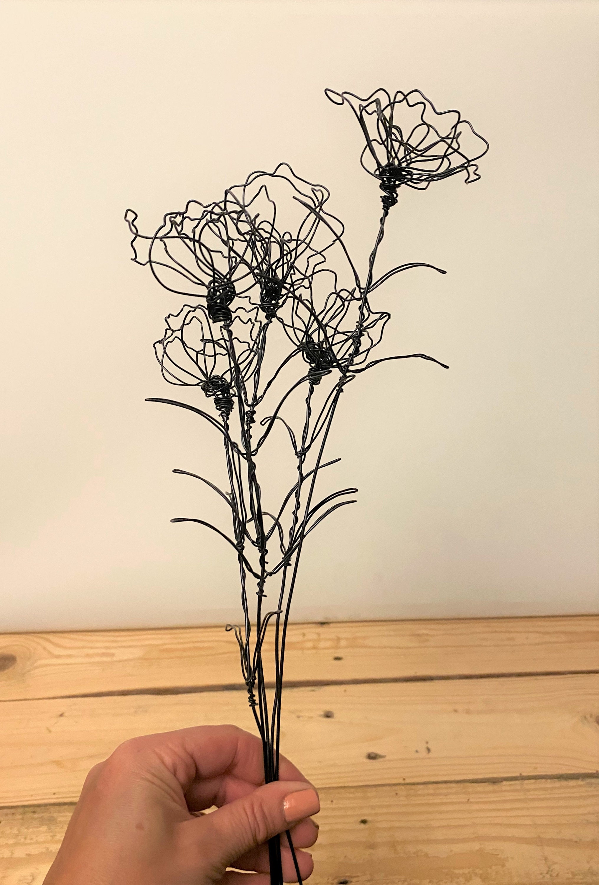 Carnation Wire Flowers Bouquet From Five Flowers/ Wire Office ...