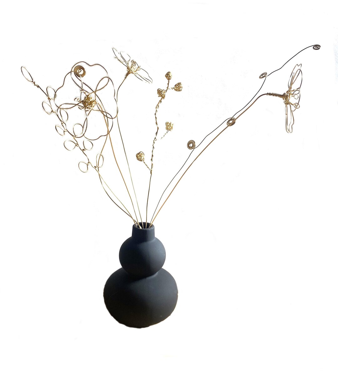 Poppy Gold Wire Flowers Bouquet From Seven Flowers / Wire Poppy/ Poppy ...