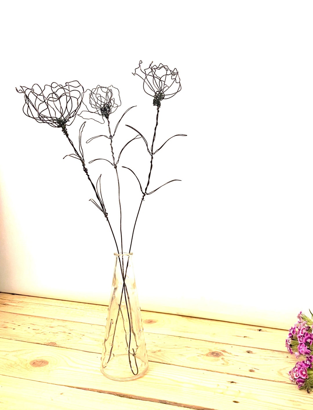 Carnation Flower /wire Flowers Bouquet From Three Flowers/ January ...