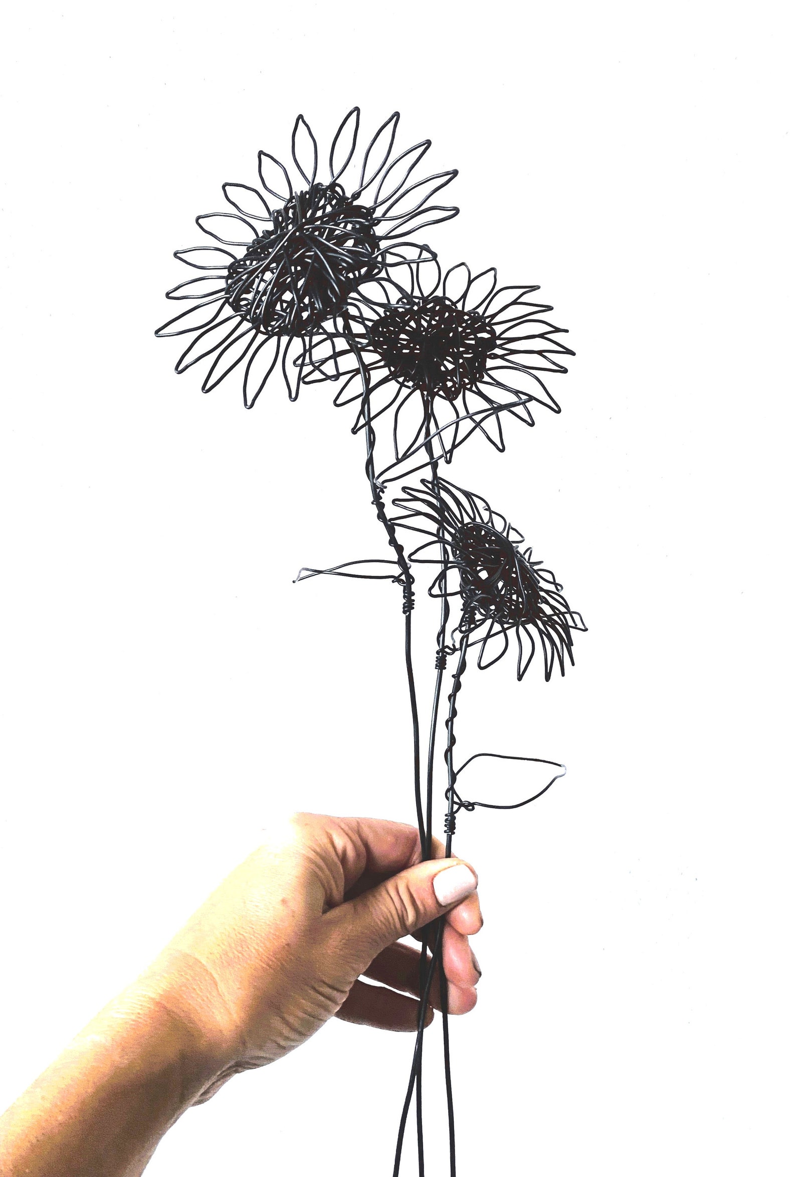 Sunflower Wire Flowers Bouquet From Three Flowers/ Wire Office ...