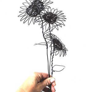 Sunflower Wire Flowers Bouquet From Three Flowers/ Wire Office ...