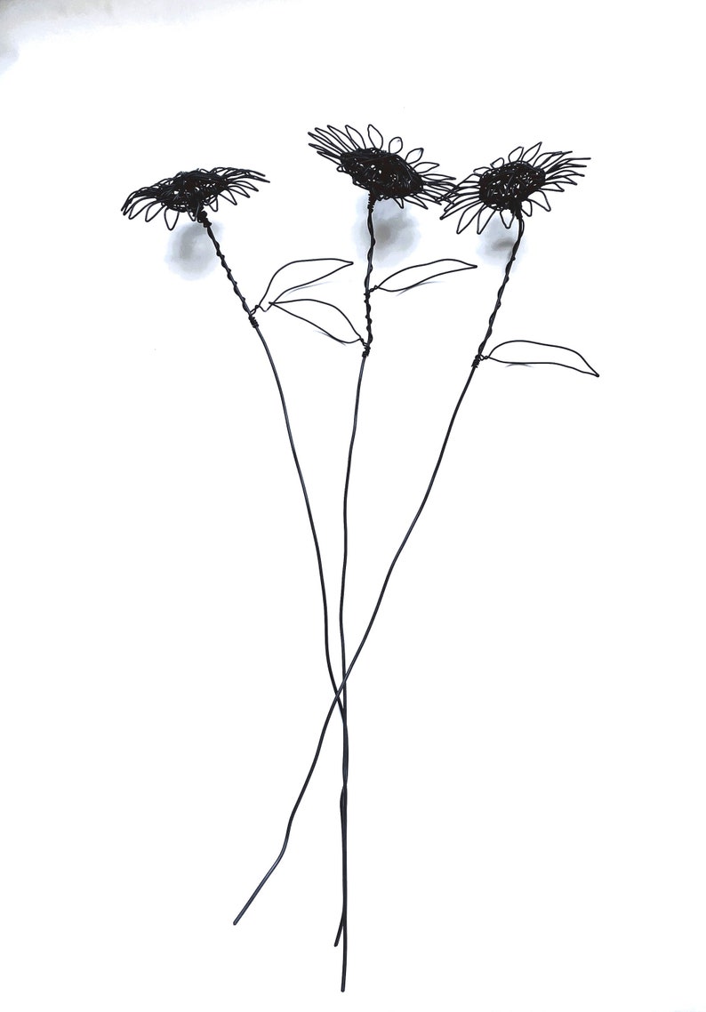 Sunflower Wire Flowers Bouquet From Three Flowers/ Wire Office ...