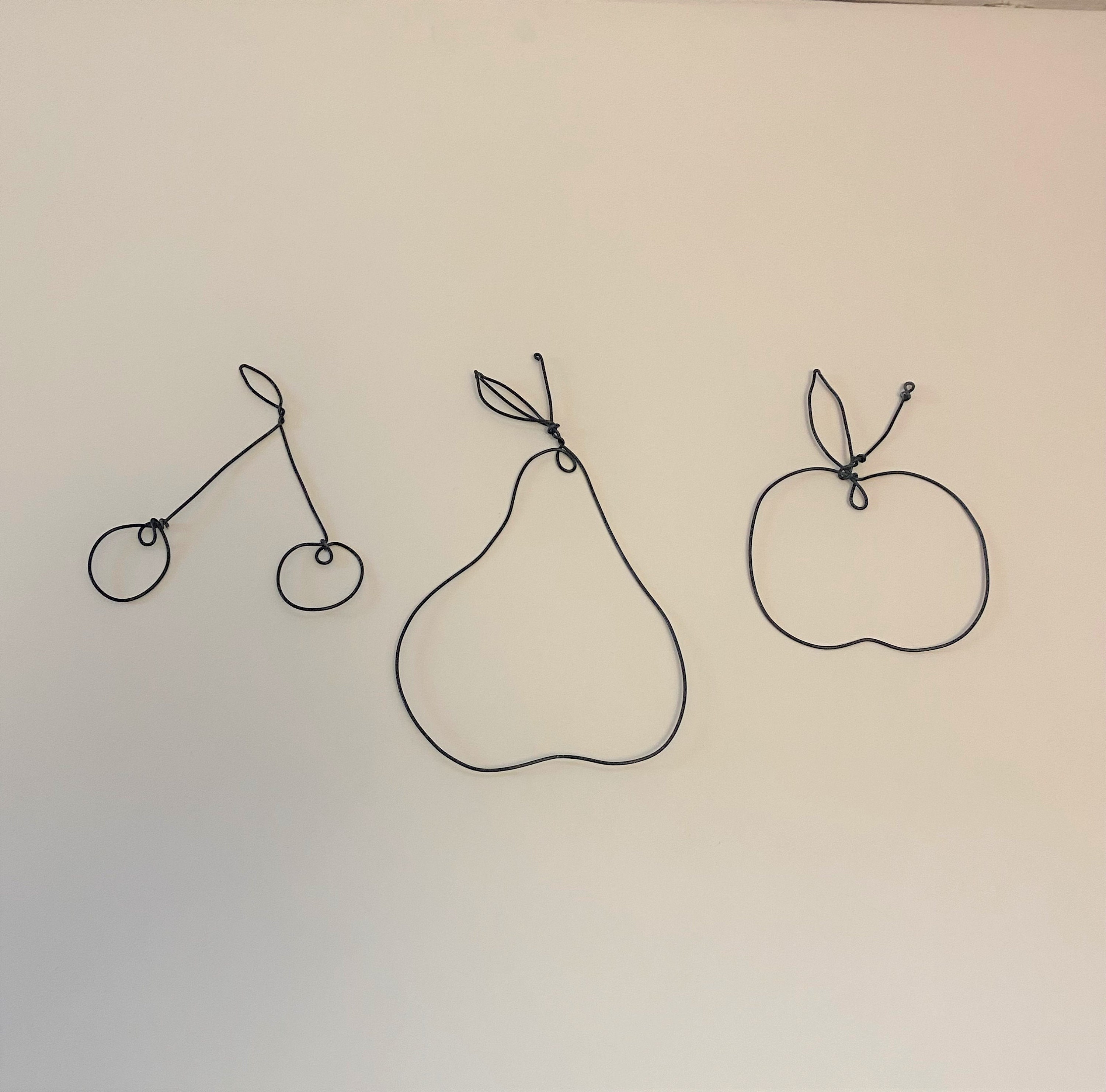 Wire Fruits Set From Three Fruits / Wall Decoration / Wire - Etsy