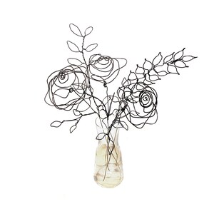 Roses Bouquet From Wire: Modern Home Decoration, Wire Floral ...