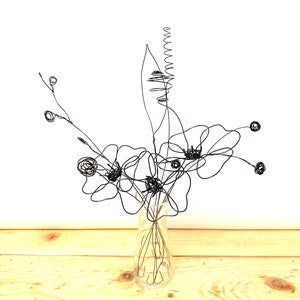 Poppy Wire Flowers Bouquet From Nine Flowers/ Wire Poppy/ Poppy Decor ...