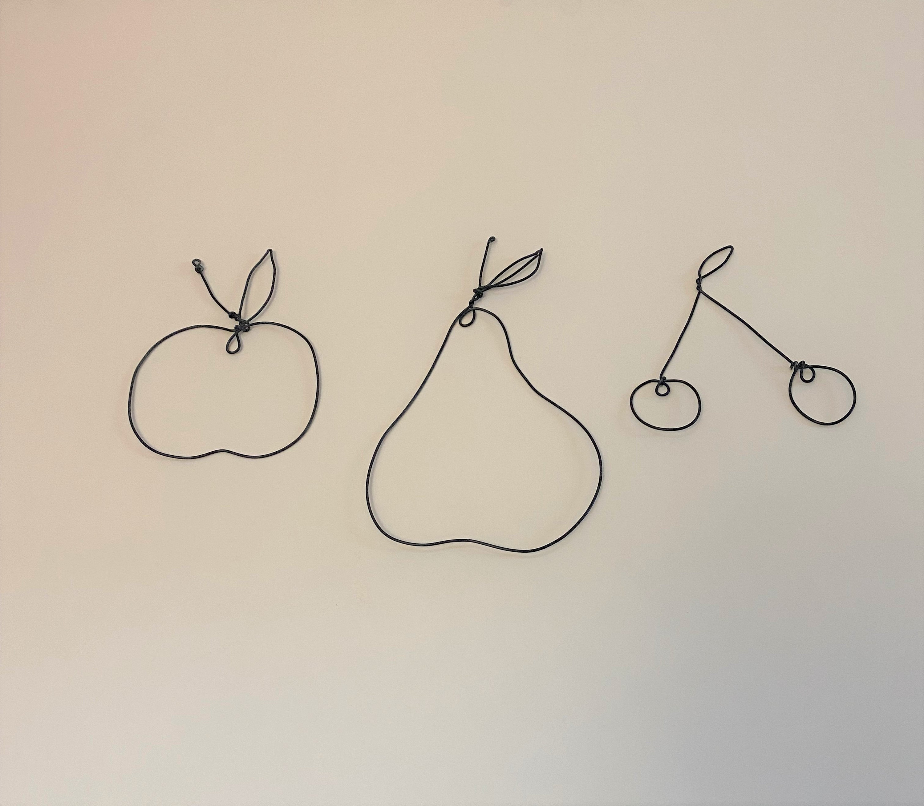 Wire Fruits Set From Three Fruits / Wall Decoration / Wire - Etsy