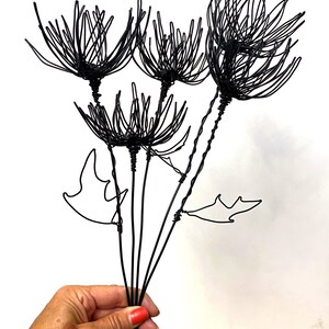 Chrysanthemum Wire Flowers Bouquet From Five Flowers/ Wire Office ...