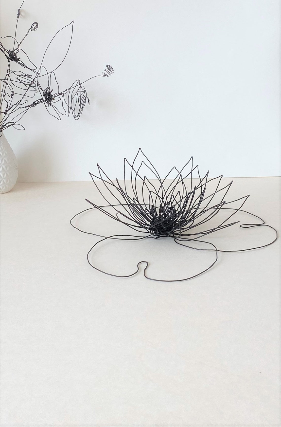 Water Lily Wire / Lotus Wire Flower / Wire Office Decoration/ - Etsy