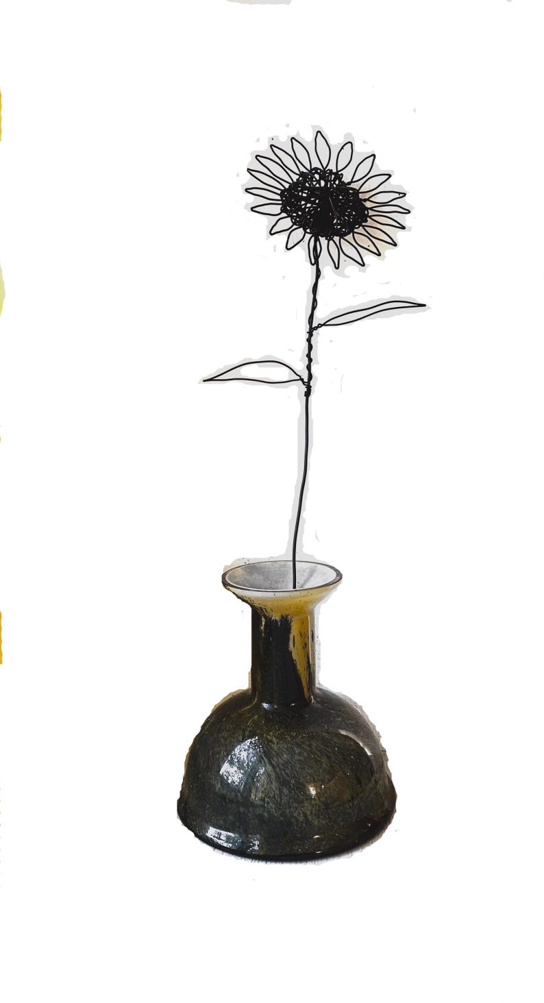 Wire Sunflower: Handmade Home Decor, Valentine Gift - Etsy