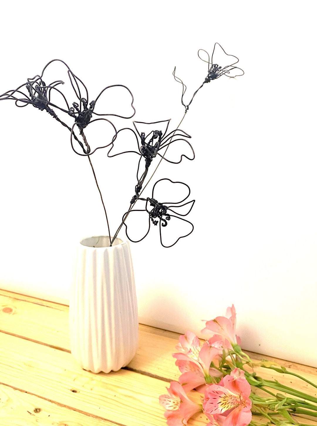Alstroemeria Wire Flowers Bouquet From Three Flowers/ Wire Office ...