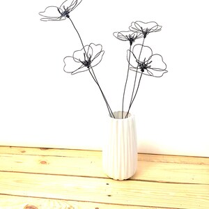 Poppy Wire Flowers Bouquet From Five Flowers/ Handmade Wire Flowers ...