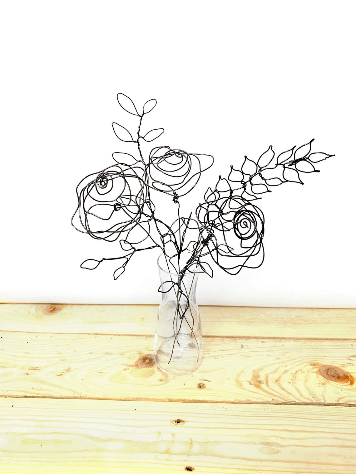 Roses Bouquet From Wire: Modern Home Decoration, Wire Floral ...