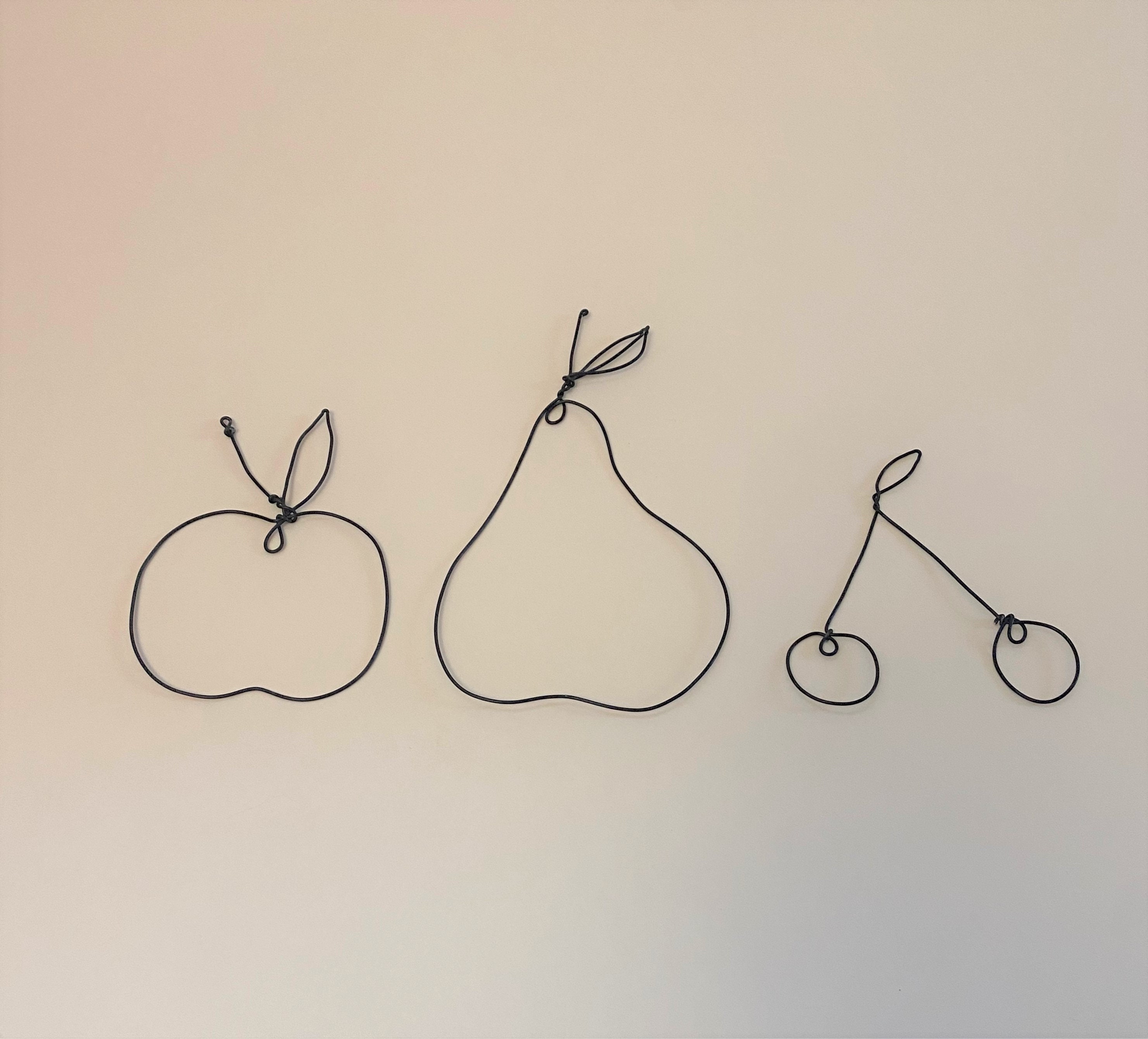 Wire Fruits Set From Three Fruits / Wall Decoration / Wire - Etsy