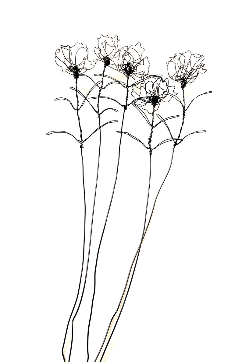 Wire Carnation Flower Bouquet: January Birth Flower, 3D Home Decor - Etsy