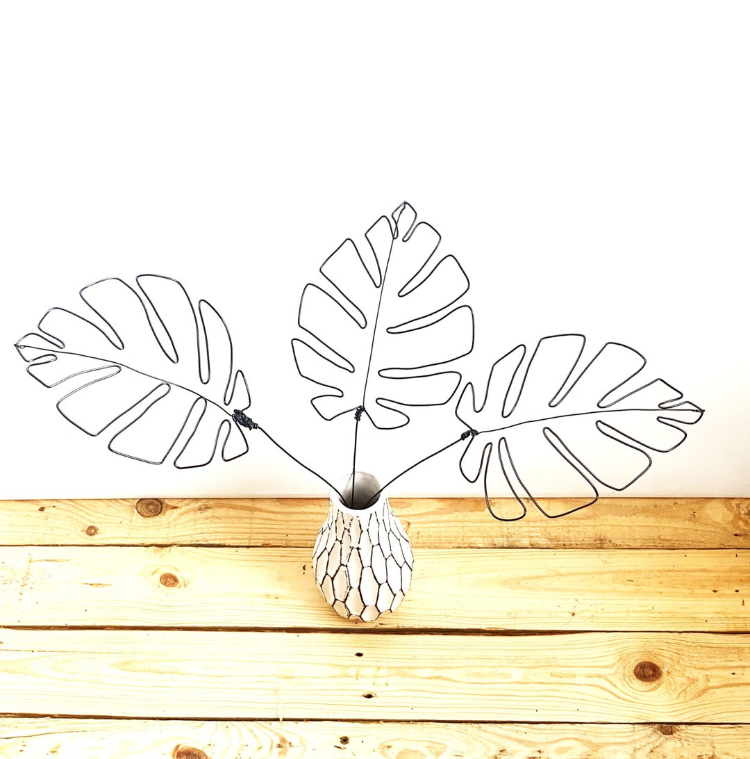 Monstrera Leaf /wire Philodendron Leaf/ Home Wire Decoration/ Office ...